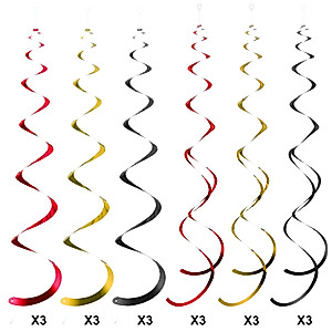 Movie Night Party Decorations Kit Now Showing Movie Theme Hanging Swirls Black Gold Foil Supplies for Bridal Shower Birthday Party Movie Night Party