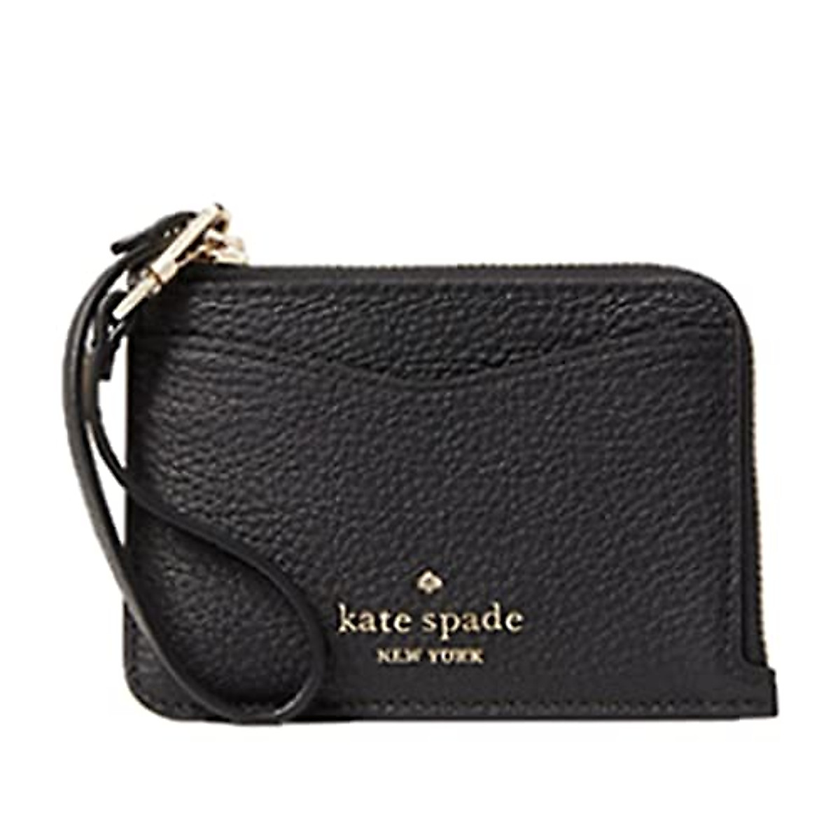 Kate Spade New York Leila Leather Card Holder Wristlet, Black