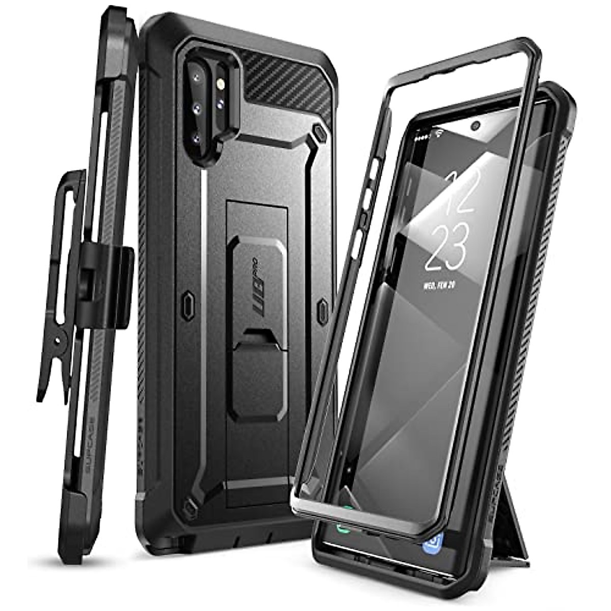 SUPCASE Unicorn Beetle Pro Series Case Designed for Samsung Galaxy Note 10 Plus/Note 10 Plus 5G, Full-Body Rugged Holster & Kickstand Without Built-in Screen Protector (Black)