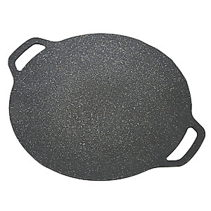 Korean BBQ Pan, Korean Barbecue Grill Pan Round BBQ Grill Pan Korean 6-Layer Coating Curved Shape for BBQ Parties