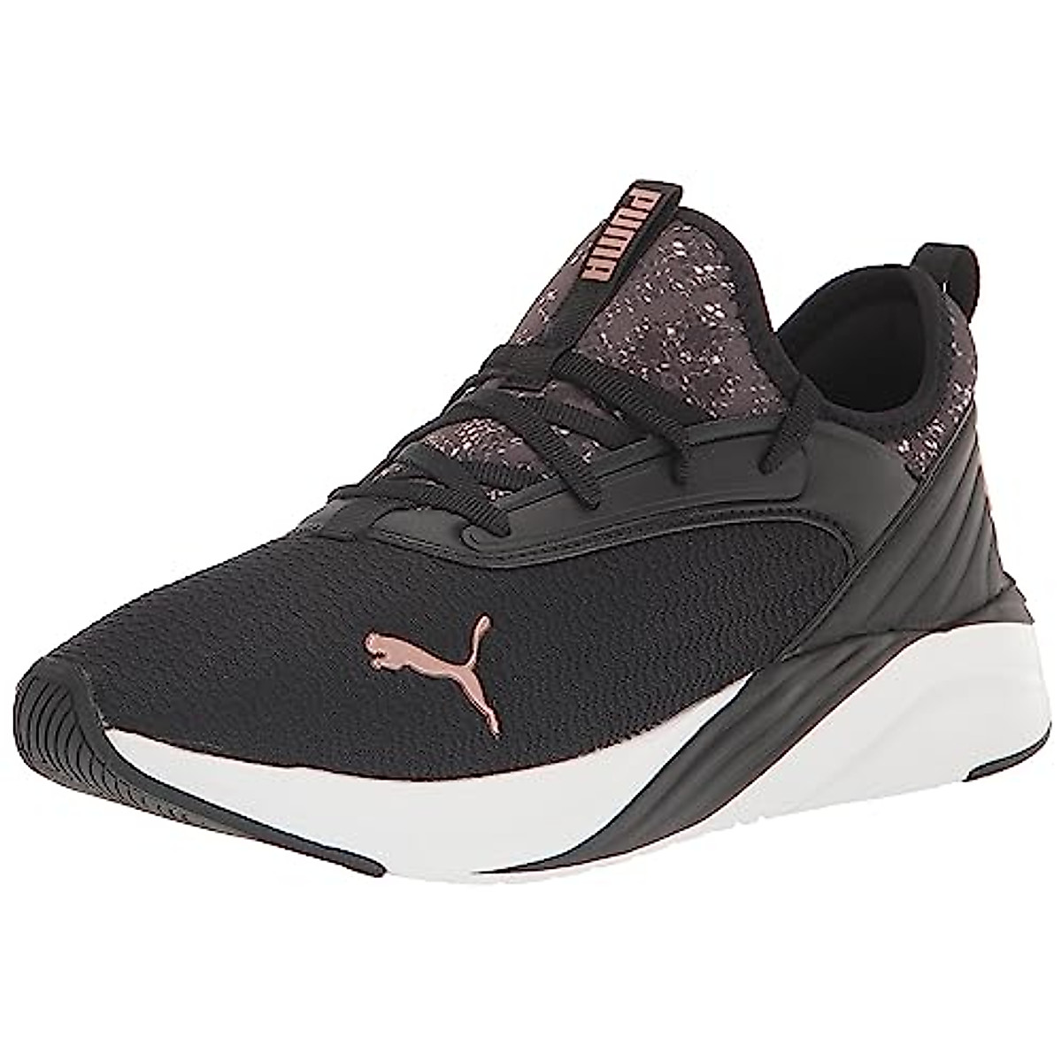 PUMA Women's SOFTRIDE RUBY LUXE Sneaker, Puma Black-Pristine, 11