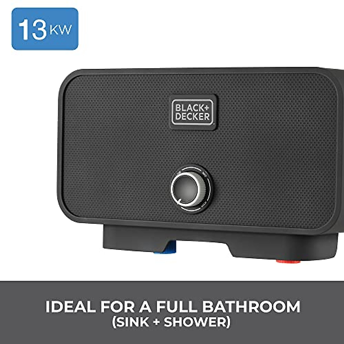 BLACK+DECKER 13kW / 240-V Tankless Electric Water Heater with Pressure Relief Device, Ideal for a Full Bathroom