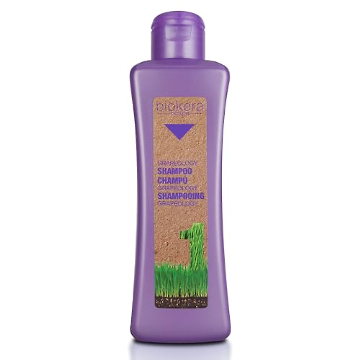 Salerm - Shampoo for White or Bleached Hair - Grapeology Biokera Natura Shampoo - 300 ml - With Grape Seed Oil - Nourishes and Hydrates Hair - Gentle Cleanse - Prevents Color Oxidation