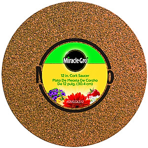 Miracle-Gro SMGCKS12 12" Cork Saucer, Natural