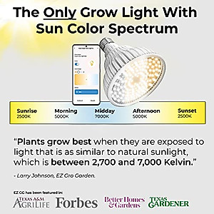 HAUS BRIGHT Smart LED Grow Light Bulb - Dimmable Warm, Cool & Daylight | Schedule & Timer | Full Spectrum Grow Lights Indoor Plants | Grow Lamp | E26/27 | 20W with 288 PPFD