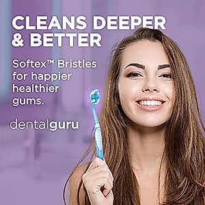 GuruNanda Butter on Gums Xtra Clean Toothbrush with Brush Cap, Soft Bristles for Sensitive Gums, Soft Toothbrush for Kids & Adults, 1ct