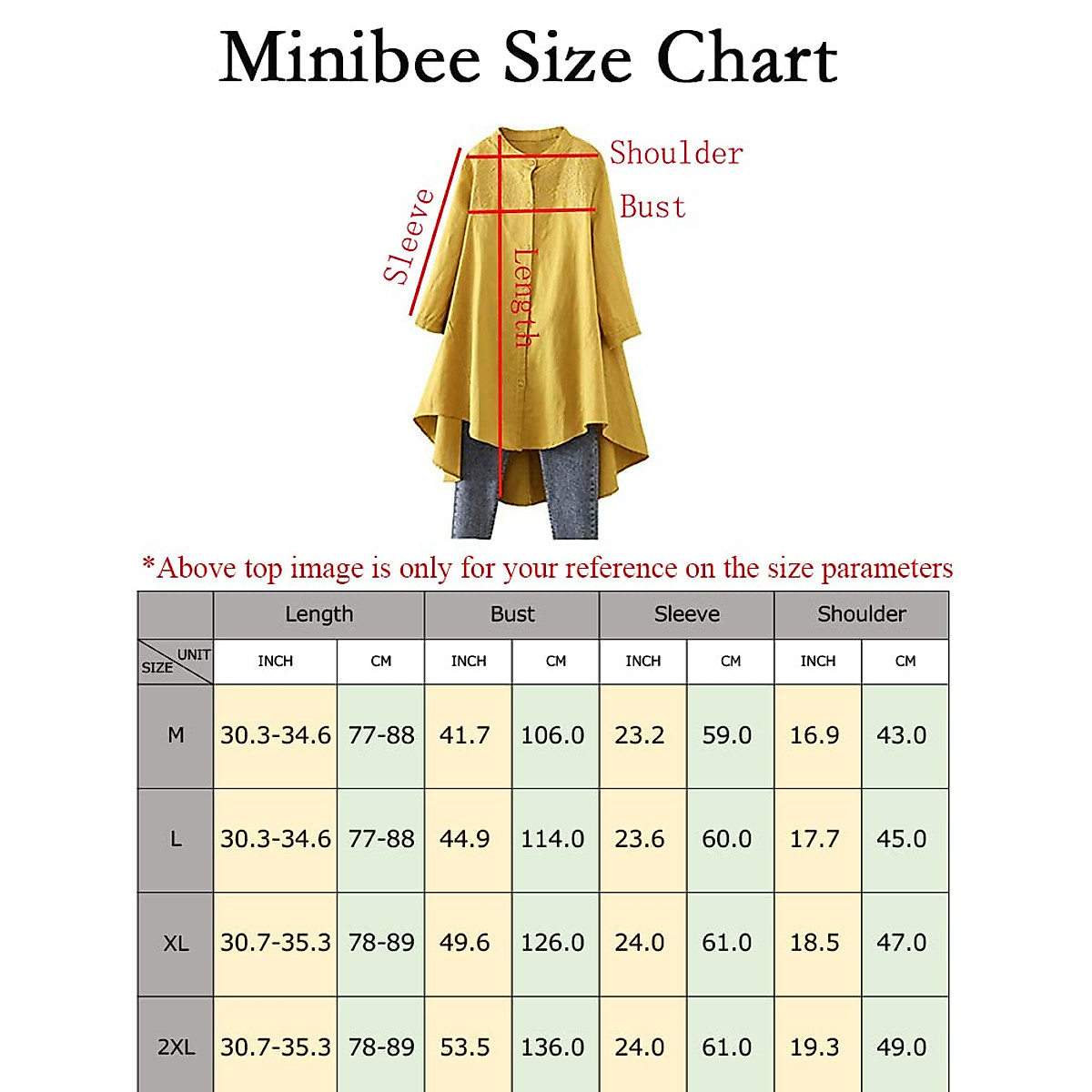Minibee Women's Cotton Linen Shirt High Low Button Down Embroidered Blouse Long Sleeve Tunic Tops With Pocket Yellow 2XL