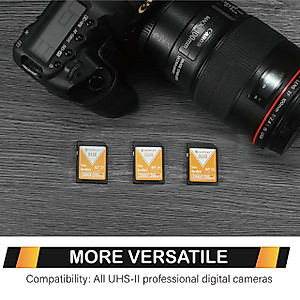 Amplim 128GB V60 UHS-II SD SDXC Card, 300MB/S 2000X Lightning Speed Performance, Extreme Read, U3 Secure Digital Memory Storage for Professional Photographer and Videographer