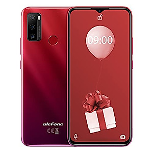 Ulefone Unlocked Smartphones Note 10P, Dual Sim Phones Unlocked, 3GB + 128GB ROM, Android 11, 6.52-inch HD+, 5500mAh High Capacity Battery, 13MP + 8MP, Fingerprint Face Detection, GPS, T-Mobile - Red