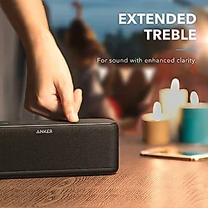 Upgraded, Anker Soundcore Boost Bluetooth Speaker with Well-Balanced Sound, BassUp, 12H Playtime, USB-C, IPX7 Waterproof, Wireless Speaker with Customizable EQ via App, Wireless Stereo Pairing