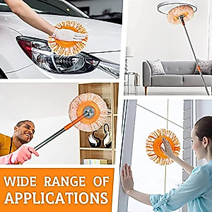 Mops for Floor Cleaning, 360 Rotatable Adjustable Cleaning Mop Telescopic Rod Coral Fleece Mop Ceiling Floor Dust Wiper Wall Lazy Mop Mop Cleaning Tool Stainless Steel Rod Window Cleaner