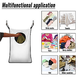 Zanxiantu African Black Girl Hanging Laundry Bag American Afro Women Hanging Laundry Hamper Dirty Clothes Organize Portable Laundry Basket Door Hanging Hamper