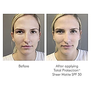 Colorescience Total Protection Sheer Matte SPF 30 Sunscreen Brush For Oily and Acne-Prone Skin, Unscented 0.15 Ounce