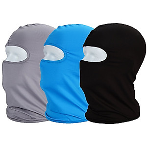 MAYOUTH Balaclava Ski Face Mask for Men Sun Uv Protection Windproof Neck Gaiter Face Cover Face Mask under Motorcycle Helmet Cycling Outdoor Sports 3-pack