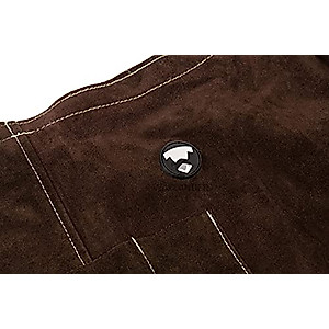 Waylander OTTAR Leather Welding Shop Apron for Men; Long Heavy Duty Work Apron
