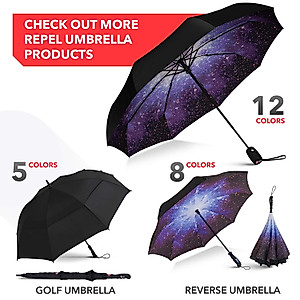 Repel Original Portable Travel Umbrella - Windproof, Compact for Rain & Wind - Perfect On-the-Go, Car & Backpack Umbrella