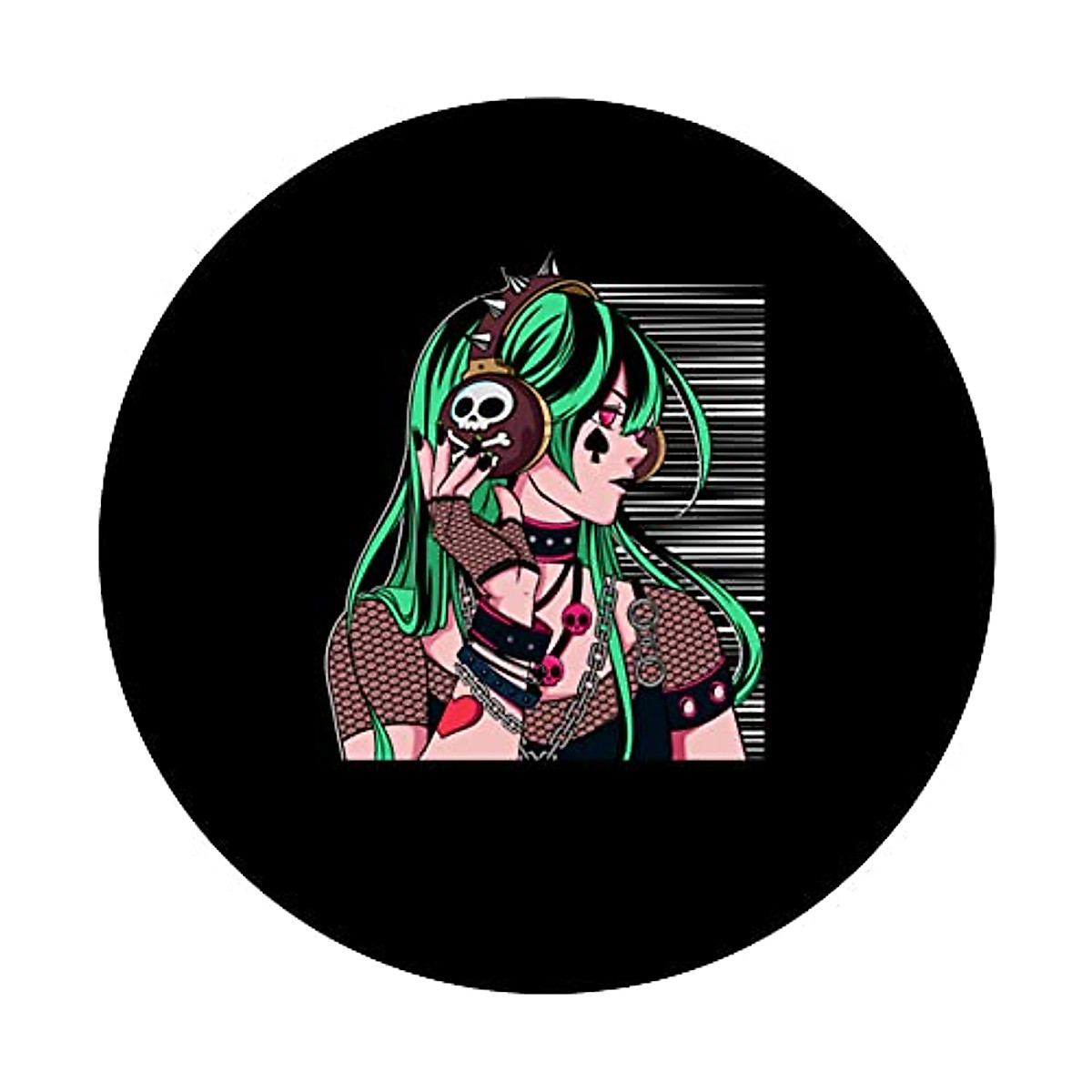 Cosplay Anime Manga Otaku Gothic Goth Aesthetic Punk Girl PopSockets Swappable PopGrip