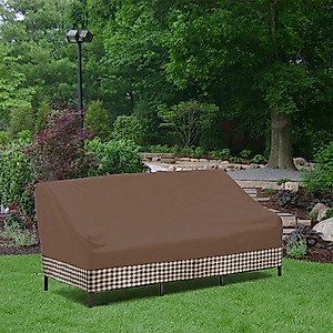 WBLCDH Outdoor Loveseat Cover, Patio Couch Cover, Waterproof 3-Seater Patio Love Seat Cover, Waterproof Outdoor Furniture Covers with Air Vent and Handles, Outdoor Sofa Cover