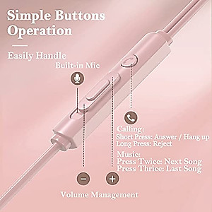 yi-shaney 2 Pack Wired Sleep in Ear Earbuds Headphone, Soft Lightweight Silicone Noise Cancelling Earphones with 3.5mm Audio Devices for Side Sleeper, Snoring, Air Travel & Relaxation (Pink)