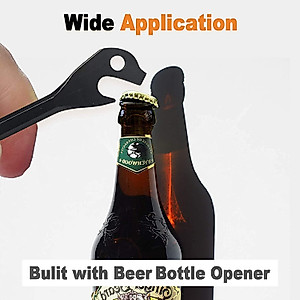 Portable Screwdriver Keychain, Nut Driver Repair Hand Tool Pocket Screwdrivers, Flathead and Phillips Key Screwdriver Tool Set, Christmas Best Stocking Stuffers Men Stocking Stuffer (4-in-1 black)