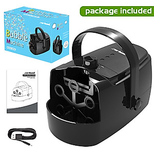 Bubble Machine Durable Automatic Bubble Blower, 18000+ Big Bubbles Per Minute Bubbles for Kids Toddlers Bubble Maker Operated by Plugin or Batteries Bubble Toys for Indoor Outdoor Birthday Party