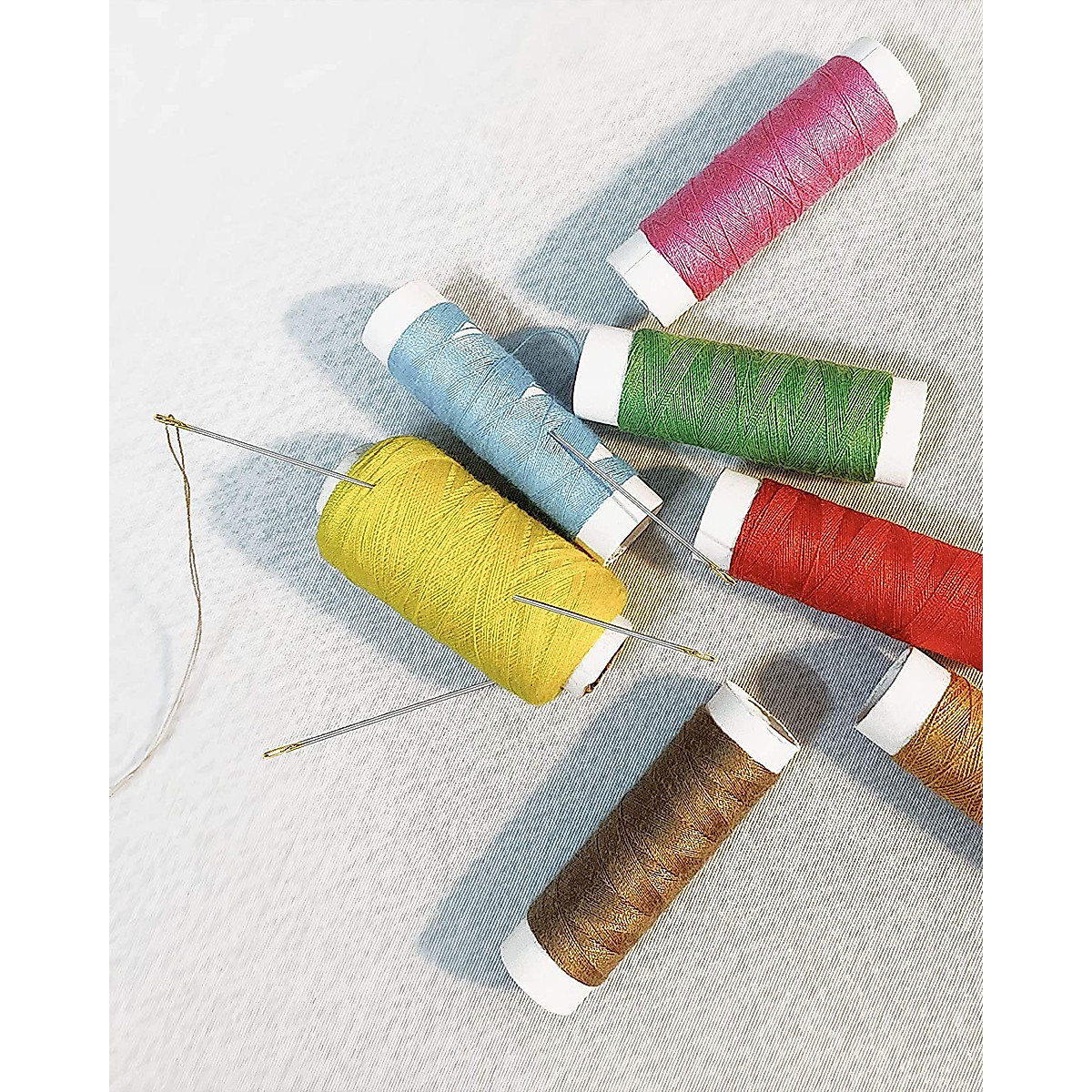 Meher Enterprises Eye Sewing Needles, Sewing Needles, Stainless Steel Embroidery Thread Needle, Handmade Yarn Knitting Needles Leather Needle (10, 2.25)