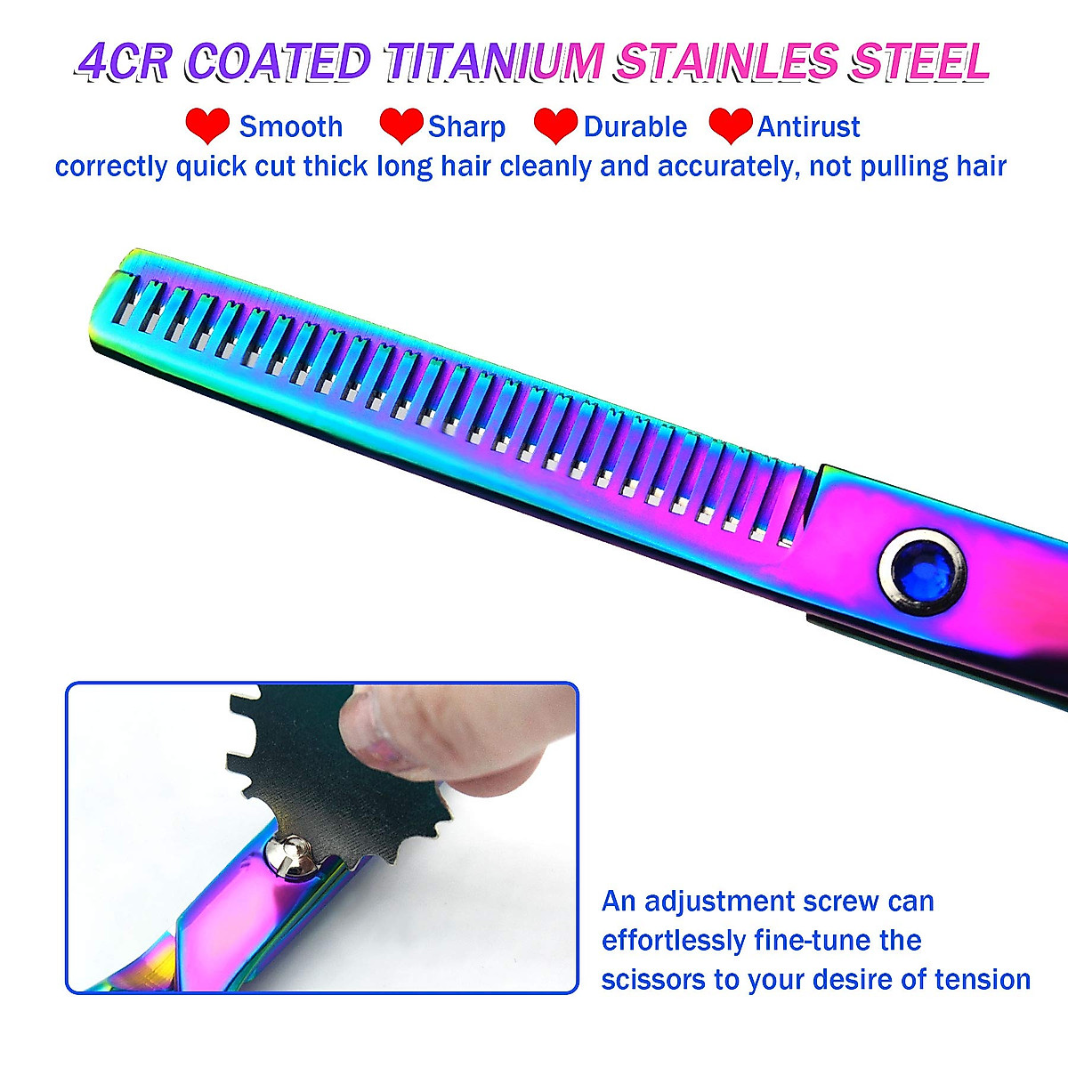 LIGICKY Hair Cutting Scissors Kit Professional Barber Stainless Steel Hairdressing Scissors Set Hair thinning Shears Bang Hair Scissor for Kids/Women/Men/Salon/Home