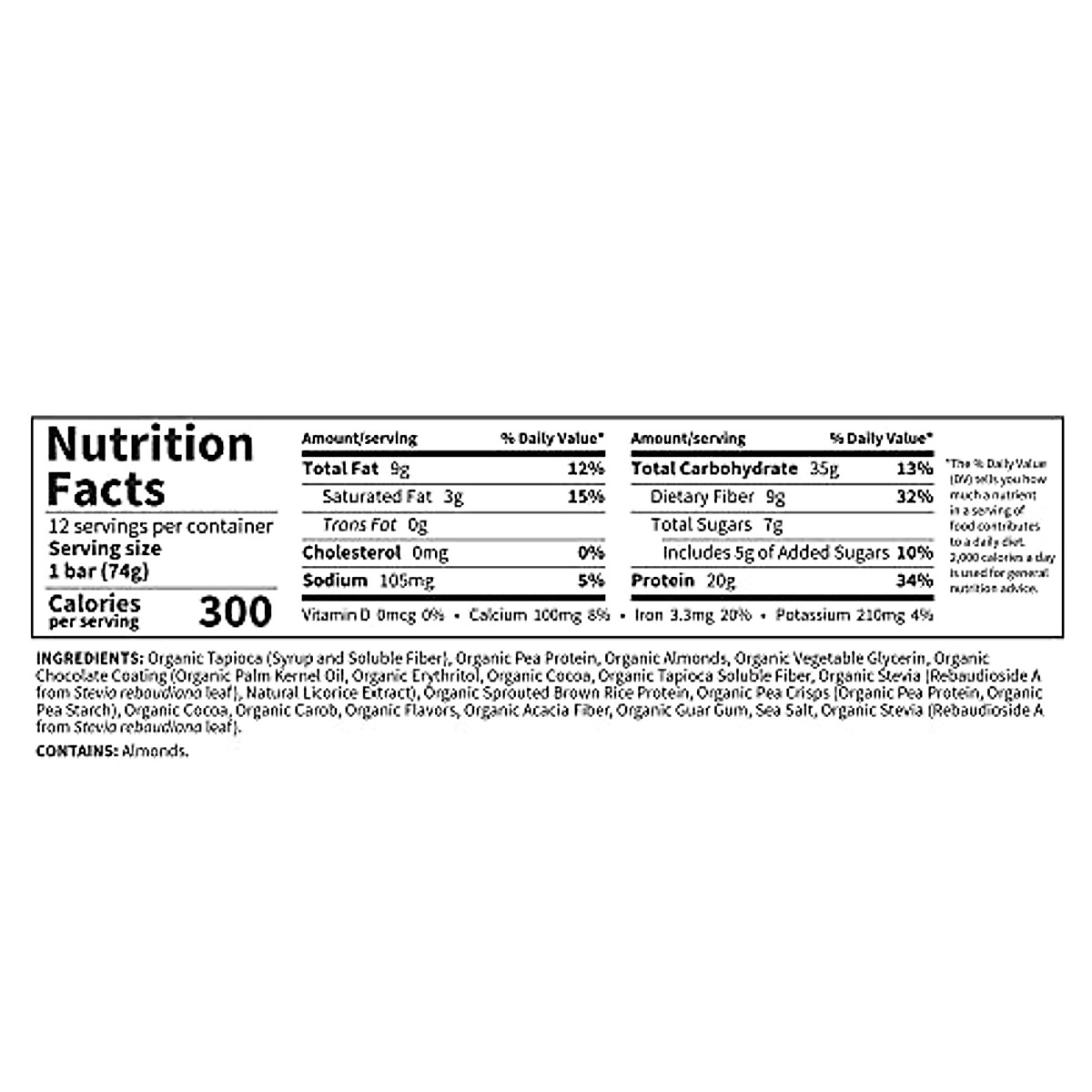 Protein Bars by Garden of Life SPORT, Organic Vegan Protein Bar for Women and Men - Chocolate Fudge, 20g Pure Protein per Bar with BCAAs and 9g Fiber, High Protein for Pre and Post Workout, 12 Count