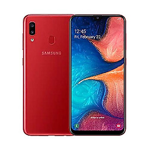 Samsung Galaxy A20 SM-A205GDS 32GB, Dual Sim, 6.4" Infinity-V Display, Dual Rear Camera, 3GB RAM, GSM Unlocked International Model, No Warranty (Red)