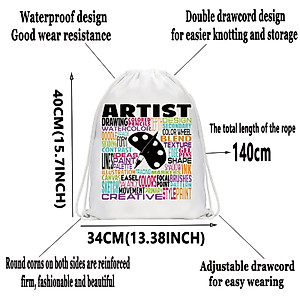 LEVLO Artist Canvas Tote Bag Gift For Art Teacher Artistic Shoulder Bag For Art Student Grad (Artist DB)