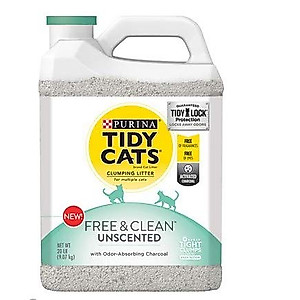 Golden Cat 702115 Tidy Cats Free & Clean Unscented Clumping Cat Litter - Case of 2 (One Pack)