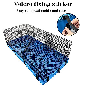 47x24 Guinea Pig Cage Liners Small Animal Habitat Canvas Bottom Liner Chinchilla Waterproof Oxford Cloth Cage Liners Pads Small Animals Cage Bedding Accessories for Ferrets Rabbits Hedgehog（Blue）
