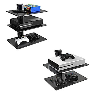 PERLESMITH Floating AV Shelf Double Wall Mount TV Shelf