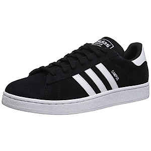 adidas Originals Men's Campus Fashion Sneaker,Black/White/Black,4.5 M US