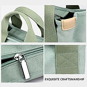 BMESSE Large Capacity Multi-Pocket Handbag Canvas Tote Purses Crossbody Bag for Women Japanese Handmade Tote Crossbody Bag (kaqi)