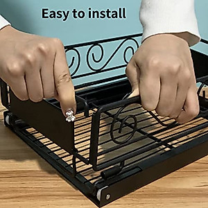 TALVADI Under Sink Organizer, Sliding Cabinet Basket Organizer, Pull Out Cabinet Organizer 2-Tier Under Cabinet Storage, Multi-Use for Under Kitchen Bathroom Sink Organizers & Storage…