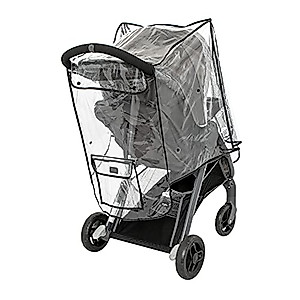 Nuby Deluxe Stroller Weather Shield, Clear Plastic Cover with Storage Pocket & Vented Sides