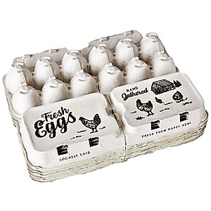 Half Dozen Empty Egg Cartons- Bulk 50 Full Dozen Can Split to 100 Half Dozen Size- Securely Holds 6 or 12 Extra Large Eggs