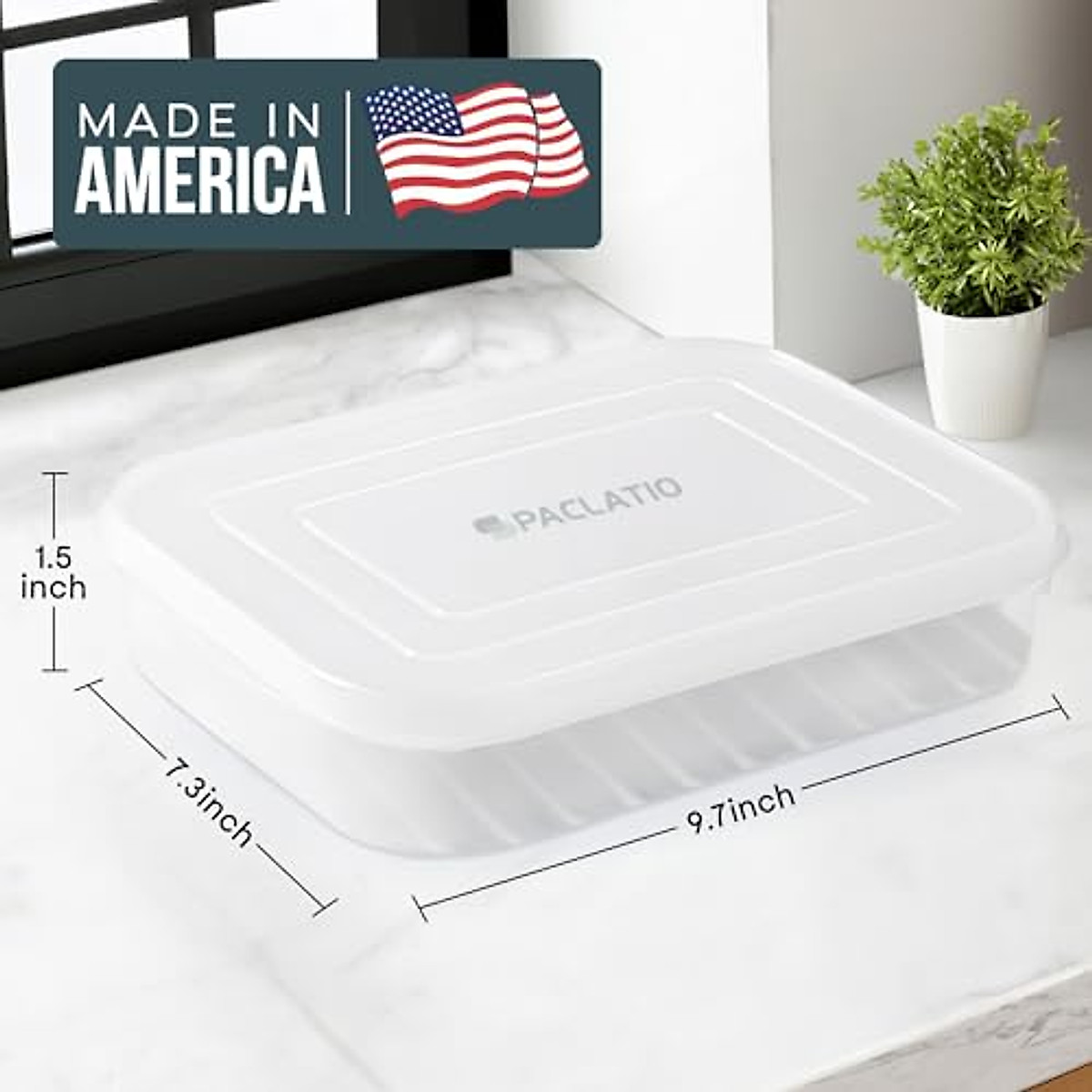 spaclatio 4 Pack Bacon Cheese Storage Container, Deli Meat Containers with Lids for Fridge, Plastic Airtight Cold Cuts Storage Containers for Fridge, Food Storage Container