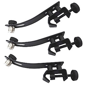 Boseen Drum Microphone Shockproof Clip Rim Mount Holder Metal Universal Tom Mic Set Clamp Adjustable(Pack of 3)