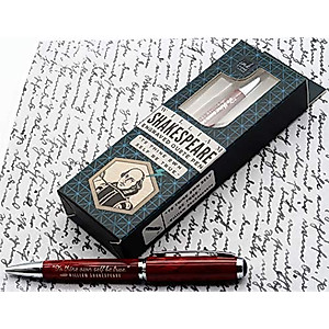 William Shakespeare Engraved Inspirational Quote Pen - To Thine Own Self Be True. - Literary Gifts for Writers Authors Readers Actors Librarians English Teachers