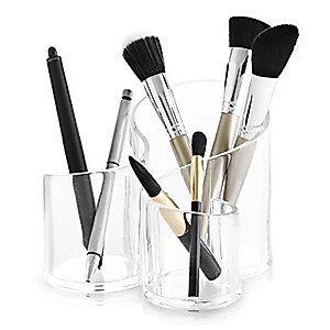 BINO 'The Swirl' 3 Compartment Acrylic Makeup and Jewelry Organizer