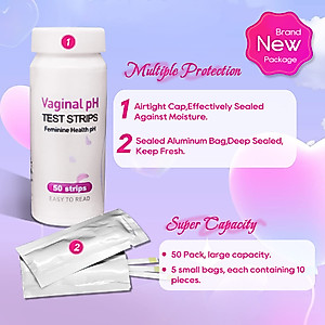 Karagas Vaginal pH Test Strips(50 Strips),PH Balance Test Strips for Women,Vaginal Health Monitoring,Measures Acidity Alkalinity and pH Balance,Sealed Package-50 Strips Value Pack
