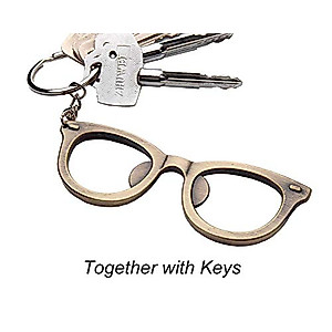 Sun Glasses Bottle Opener, Liangery Travelling Mental Beer Bottle Opener Keychain with Vintage Style