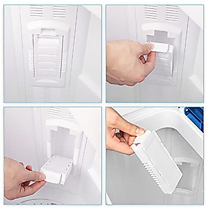 Winado 26LBS Portable Washing Machine, Compact Mini Washer Machine & Dryer Combo, Built-in Gravity Drain, Small Twin Tub Washer with Spin Cycle for Laundry Room, Apartments, Dorms, RV's (Blue)