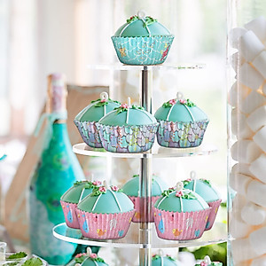 300 Count Mermaid Unicorn Cupcake Liners Mermaid Unicorn Cupcake Toppers Sea Theme Baking Cups Rainbow Mermaid Cupcake Wrappers for Mermaid Unicorn Birthday Party Supplies (Mermaid Style)