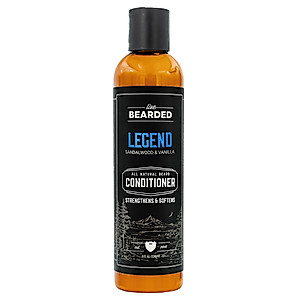 Live Bearded Beard Conditioner, 8 fl oz - Strengthens and Softens Facial Hair - Made in the USA - All-Natural Ingredients with Biotin, Caffeine | Legend Scent - Sandalwood, Vanilla