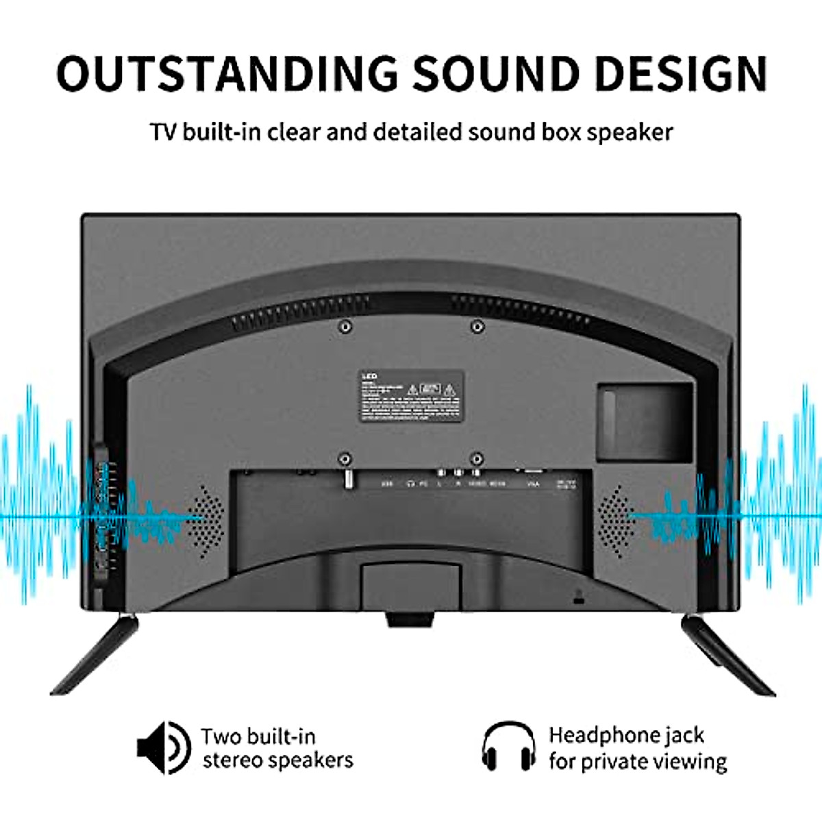 Feihe 22 Inch TV, 1080p LED Widescreen HDTV with Digital ATSC Tuners, 22 Inch Flat Screen TV with HDMI, VGA, RCA, USB for Kitchen, RV, Bedroom, Caravan
