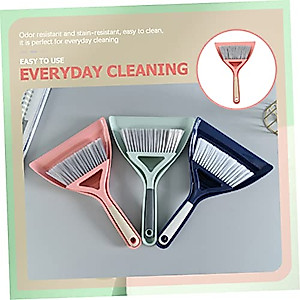 1 Set Broom Dustpan Set Pans Ceiling Fan Shovel Piso Car Cleaning Brushes Whisk Escobas Tiny Desktop Cleaning Supplies Household Cleaning Brush Mini Broom Mini Dustpan Plastic Pink Gogogmee