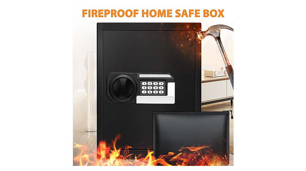 Secure 2.5 Cu ft Fireproof Safe for Home Valuables